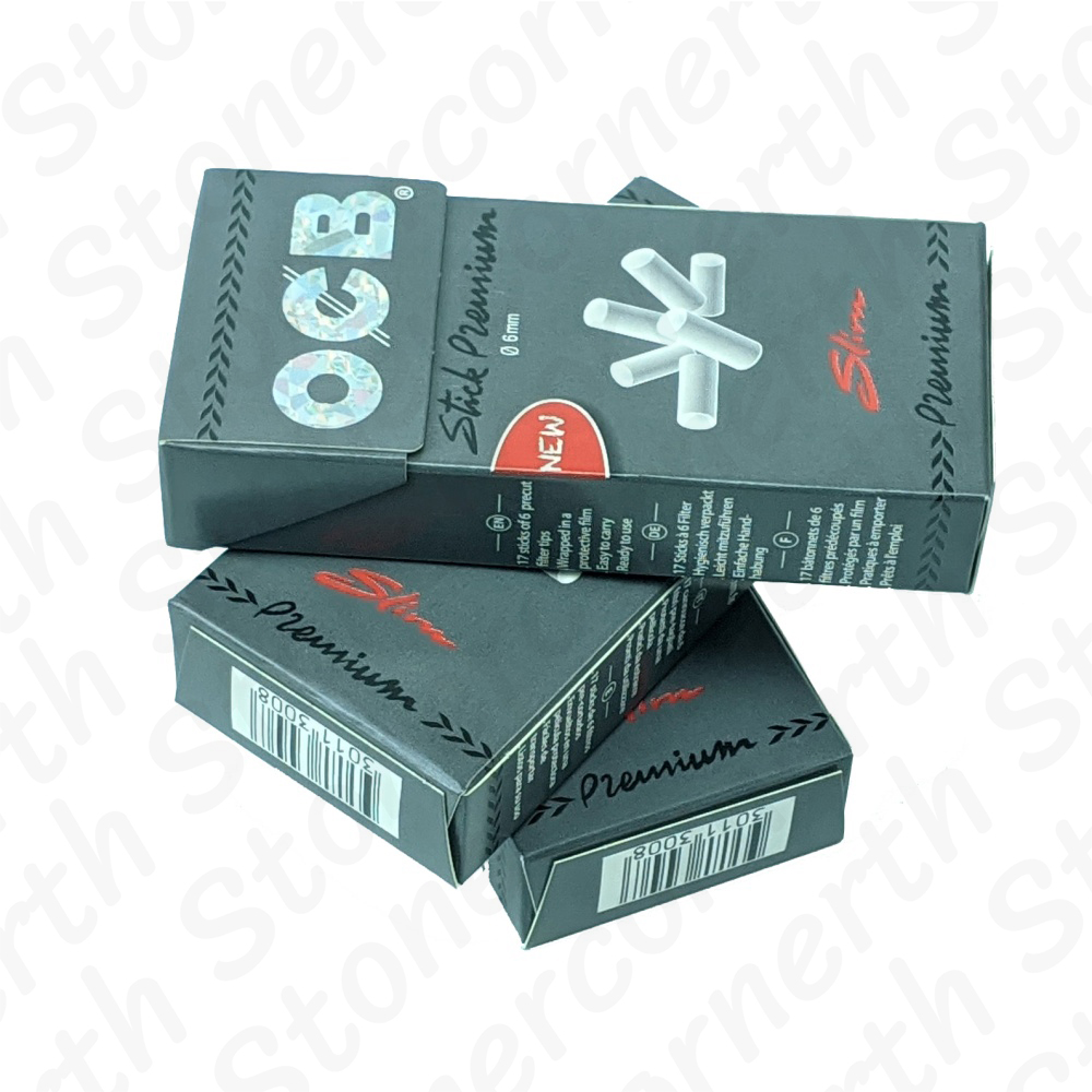 OCB Stick Premium 6mm Premium Slim 102 Filter Tips x 20 Booklets in ...