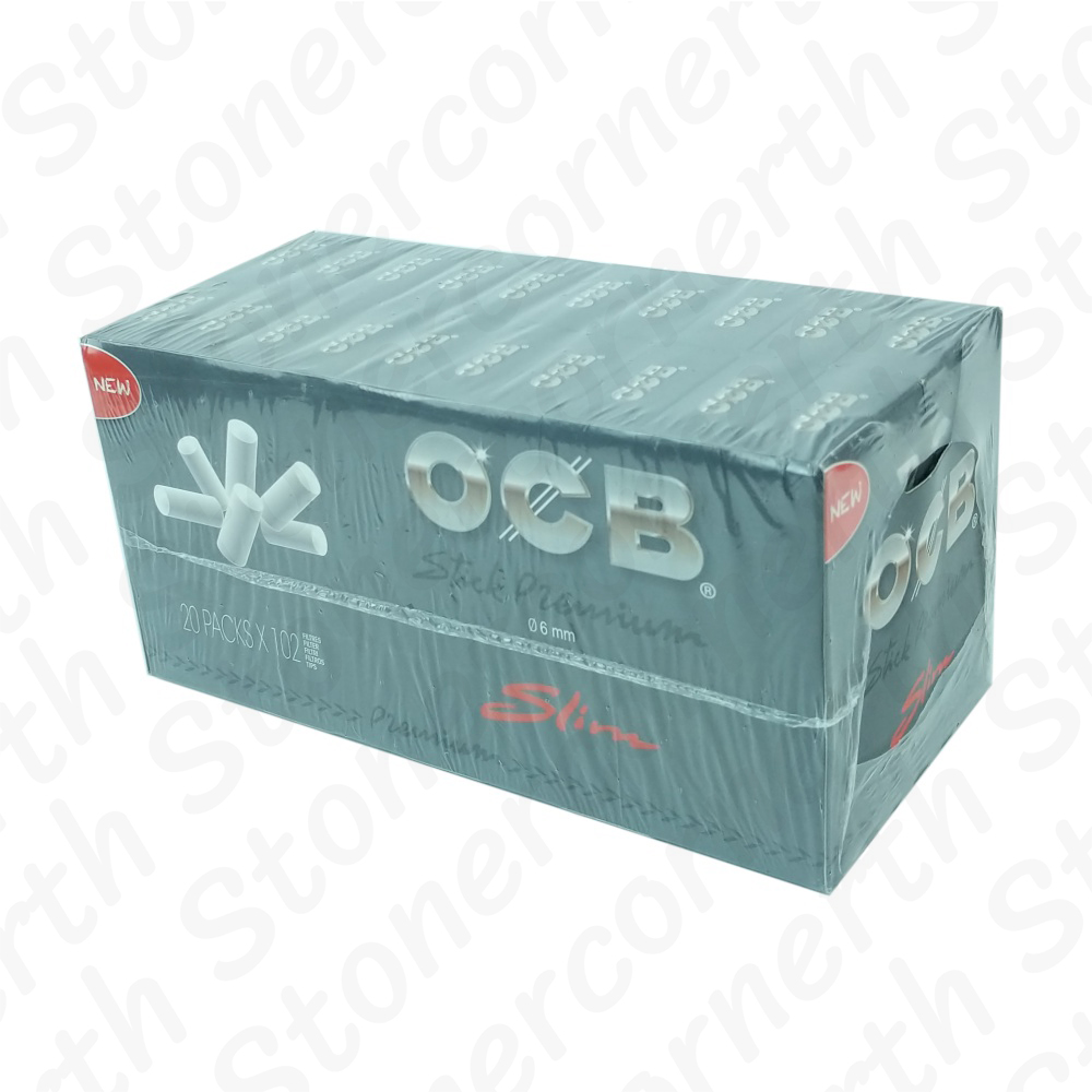 OCB Stick Premium 6mm Premium Slim 102 Filter Tips x 20 Booklets in ...